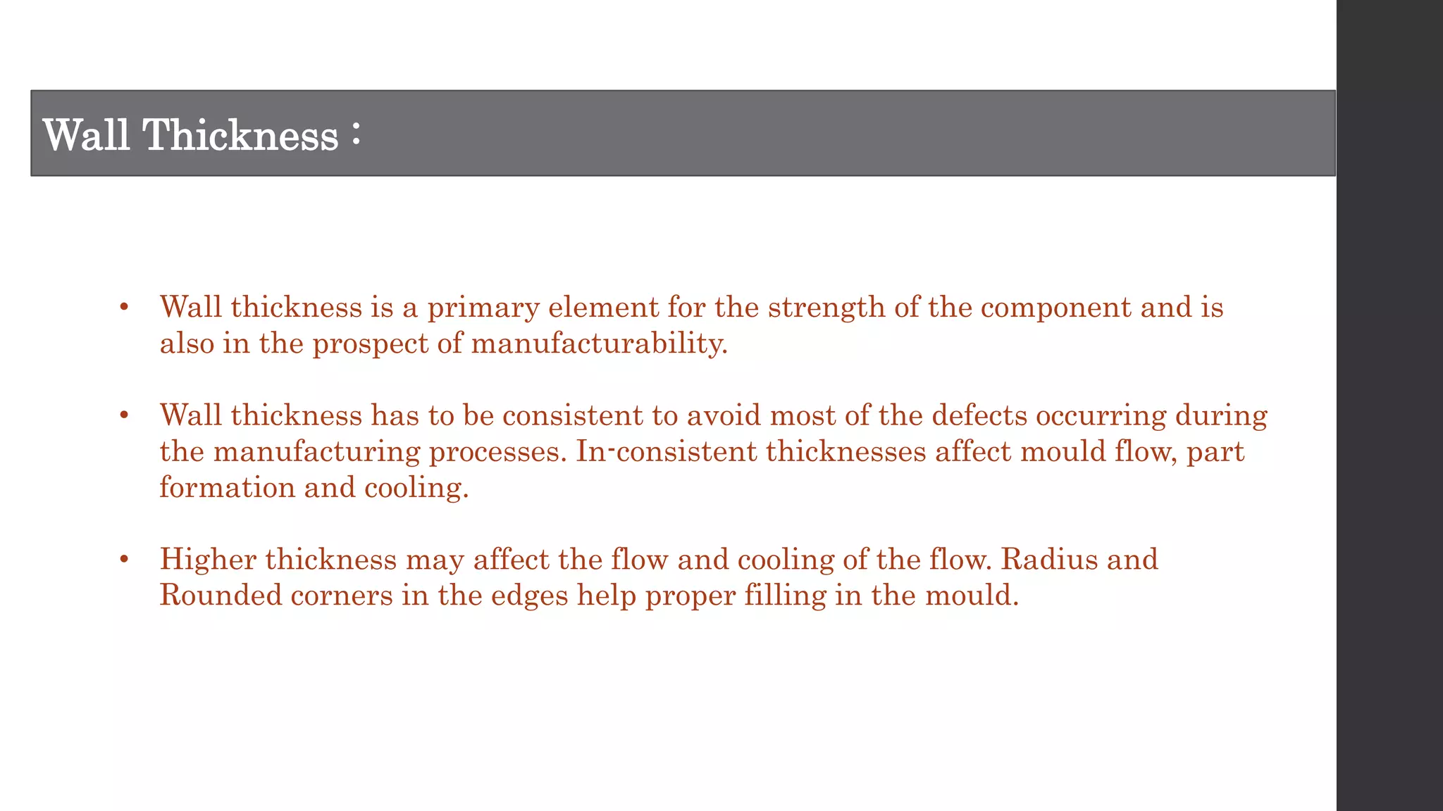 Plastic component design for manufacturability | PPTX