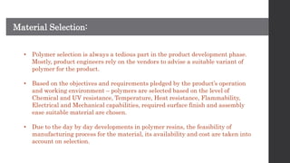 Plastic component design for manufacturability | PPTX