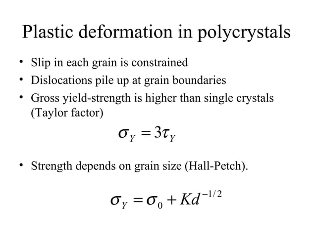 Plastic deformation and strengthning mechanism | PPT