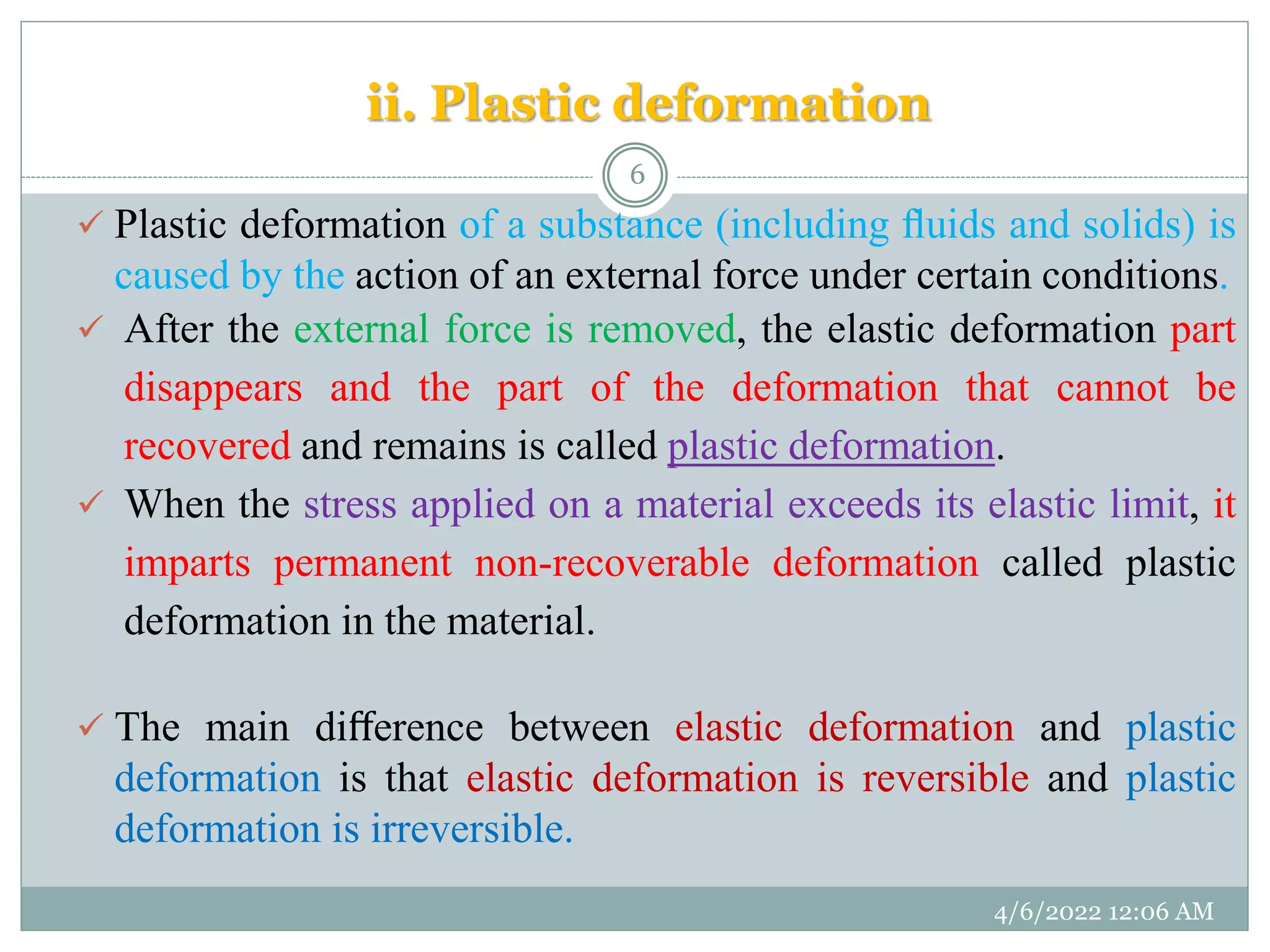 Plastic deformation of single and polycrystalline materials | PPTX