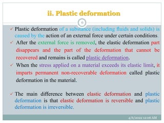 Plastic deformation of single and polycrystalline materials | PPTX