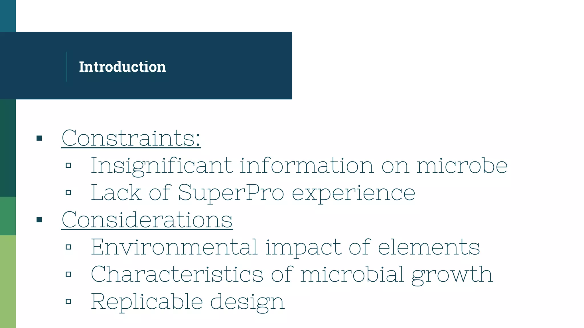 Bioprocessing Engineering Design Presentation | PPTX