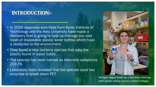 Plastic eating bacteria | PDF