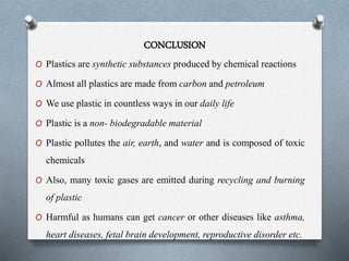 Plastic effect on humans and animal | PPTX