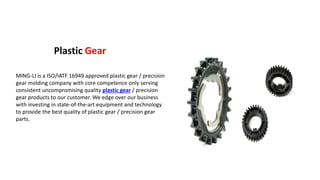 Plastic Gear | PPTX | Manufacturing Industry | Industries