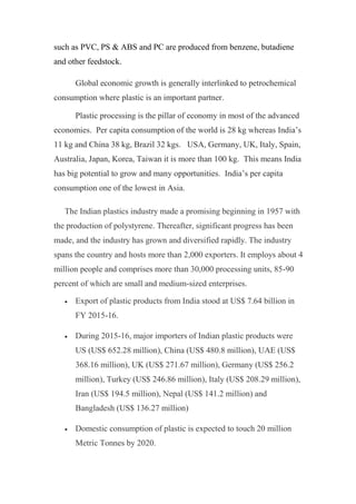 Project on plastic industry | PDF