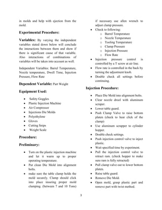 Plastic injection molding | DOCX