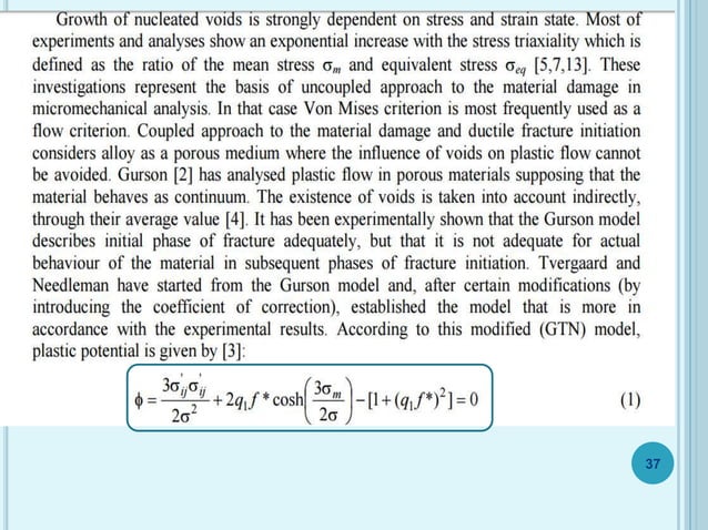 Plasticity theory related to porous materials | PPT