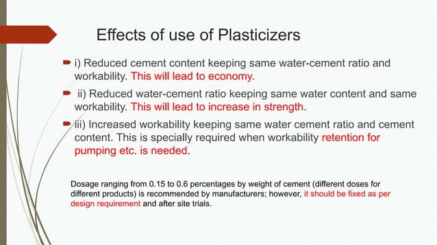 Plasticizer Cement Advanced concrete.pptx