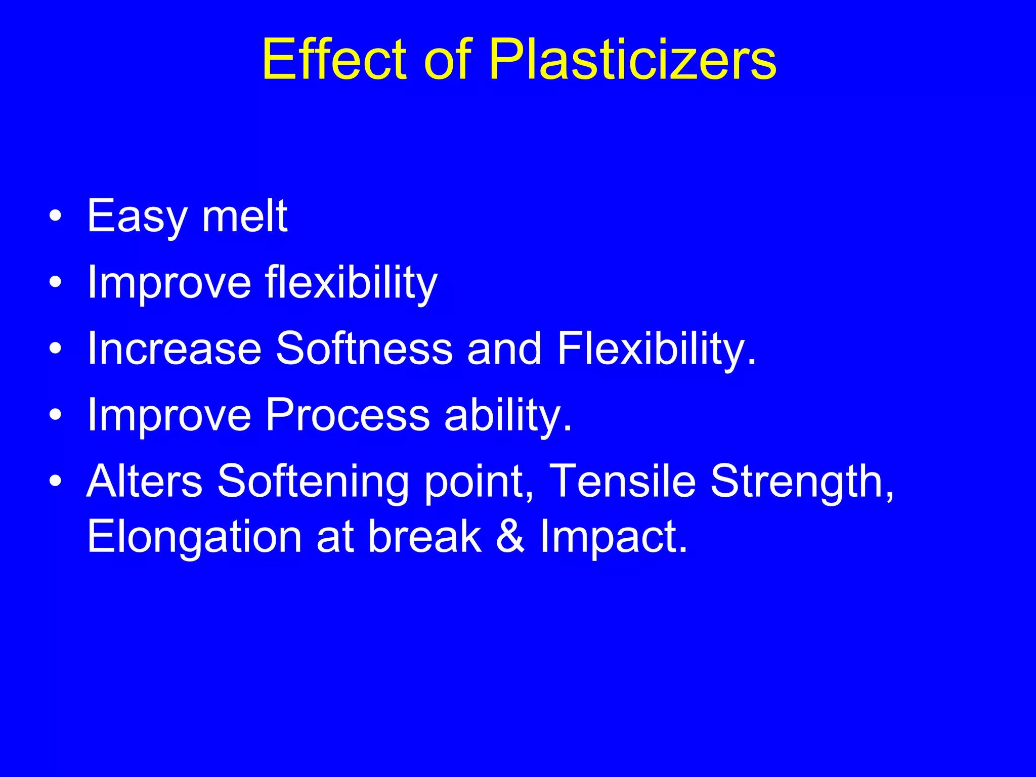Plasticizer class ppt | PPTX