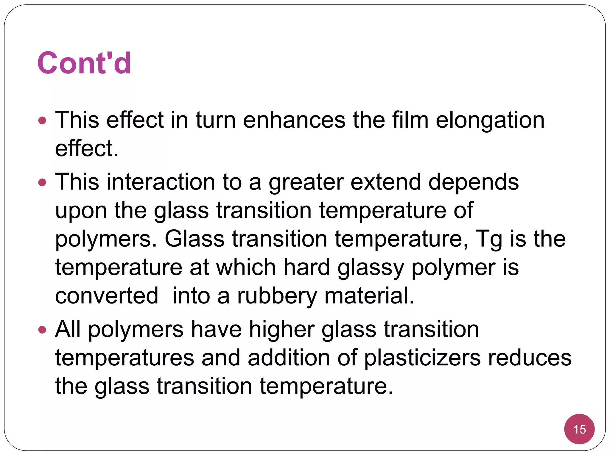 Plasticizer class ppt | PPTX