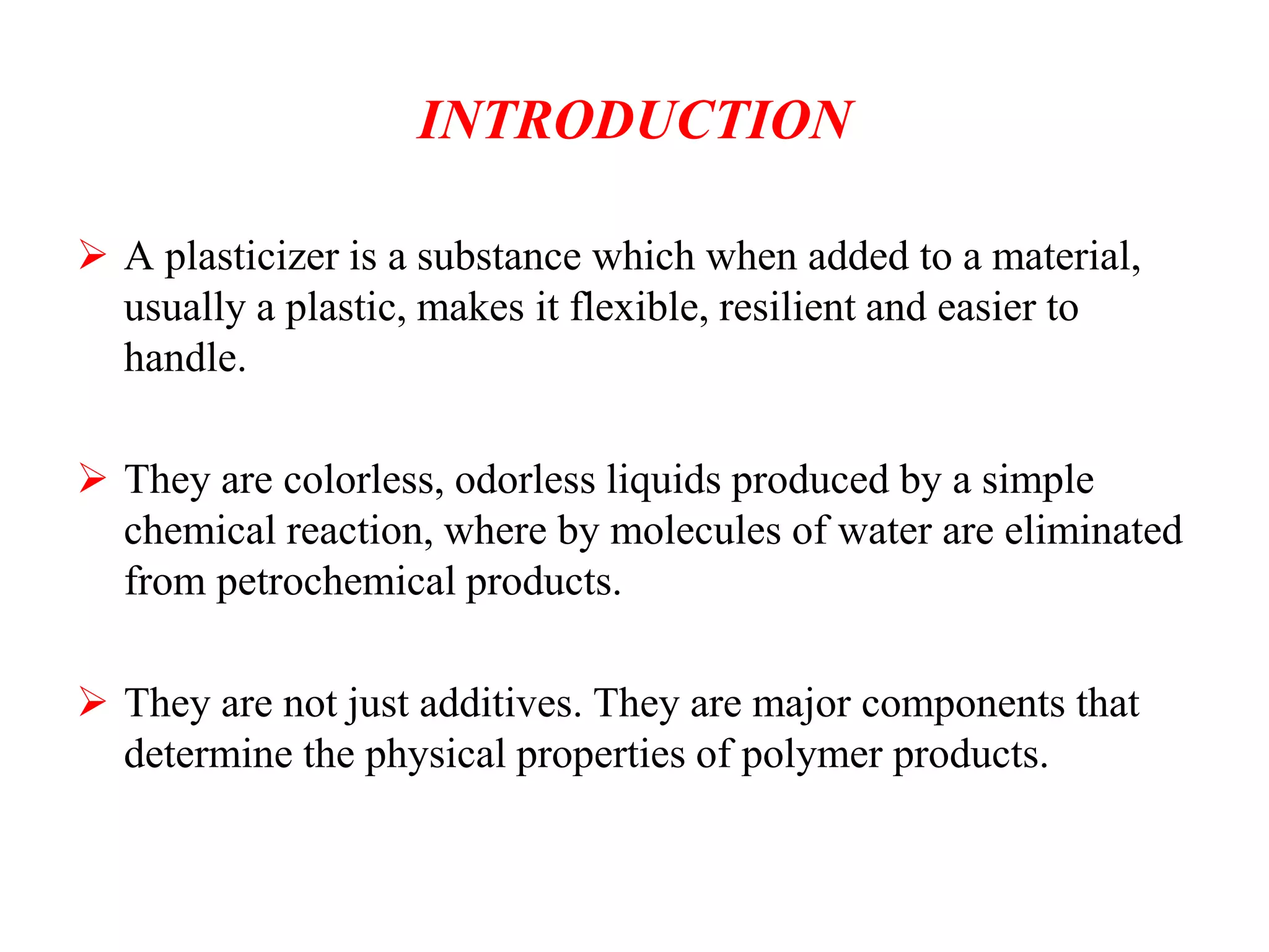 Plasticizer class ppt | PPTX