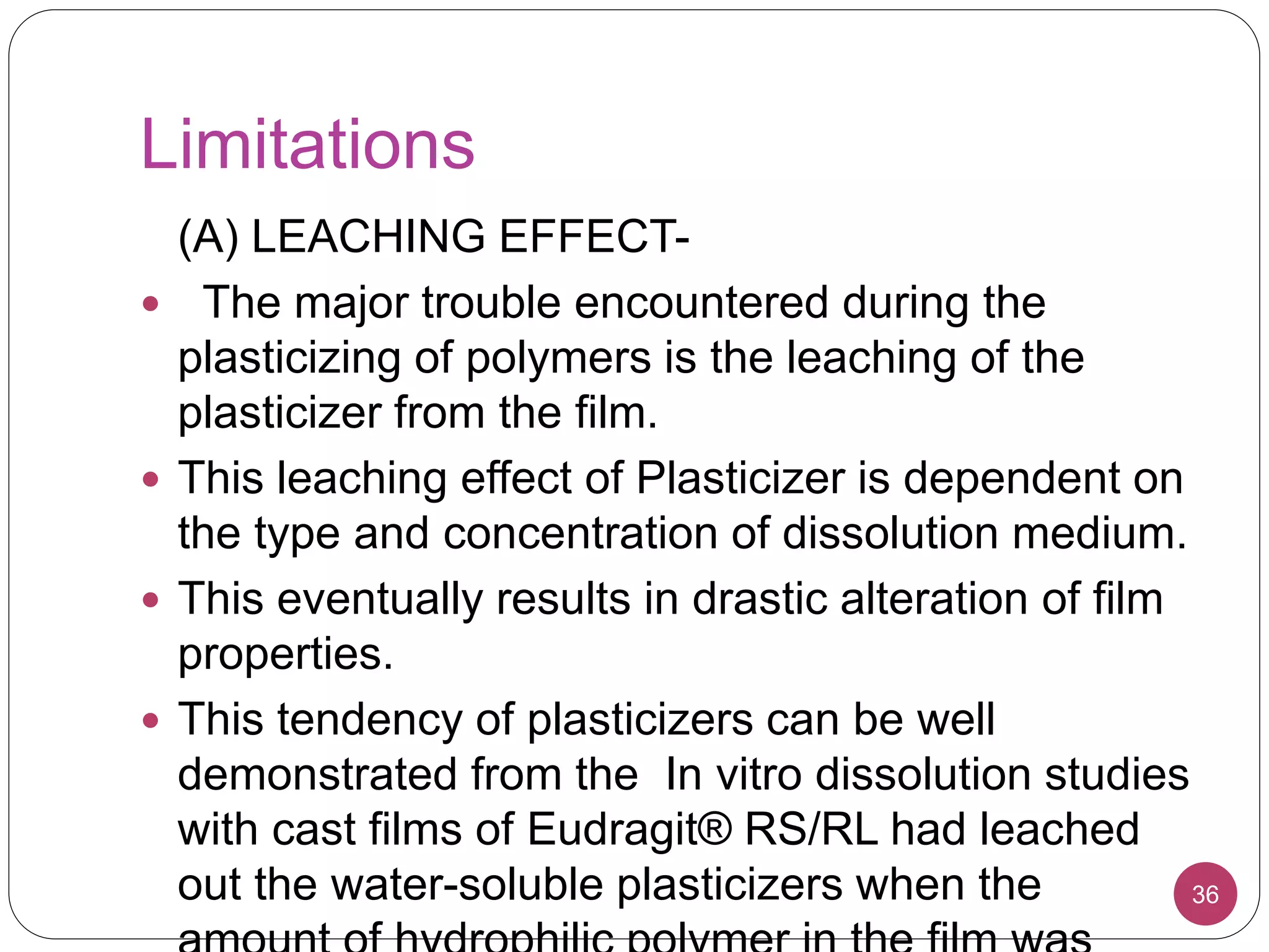 Plasticizer class ppt | PPTX