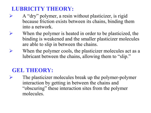 Plasticizer class ppt | PPTX | Chemistry | Science