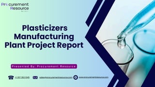 Plasticizers Manufacturing Plant Project Report | PDF