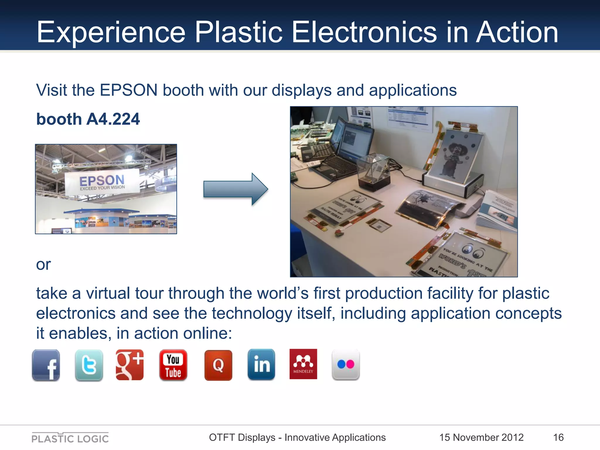 OTFT Driven Displays - Enabling Innovative Applications | PPT