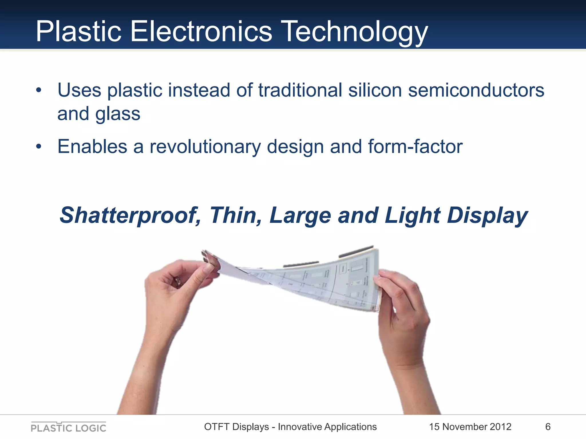 OTFT Driven Displays - Enabling Innovative Applications | PPT
