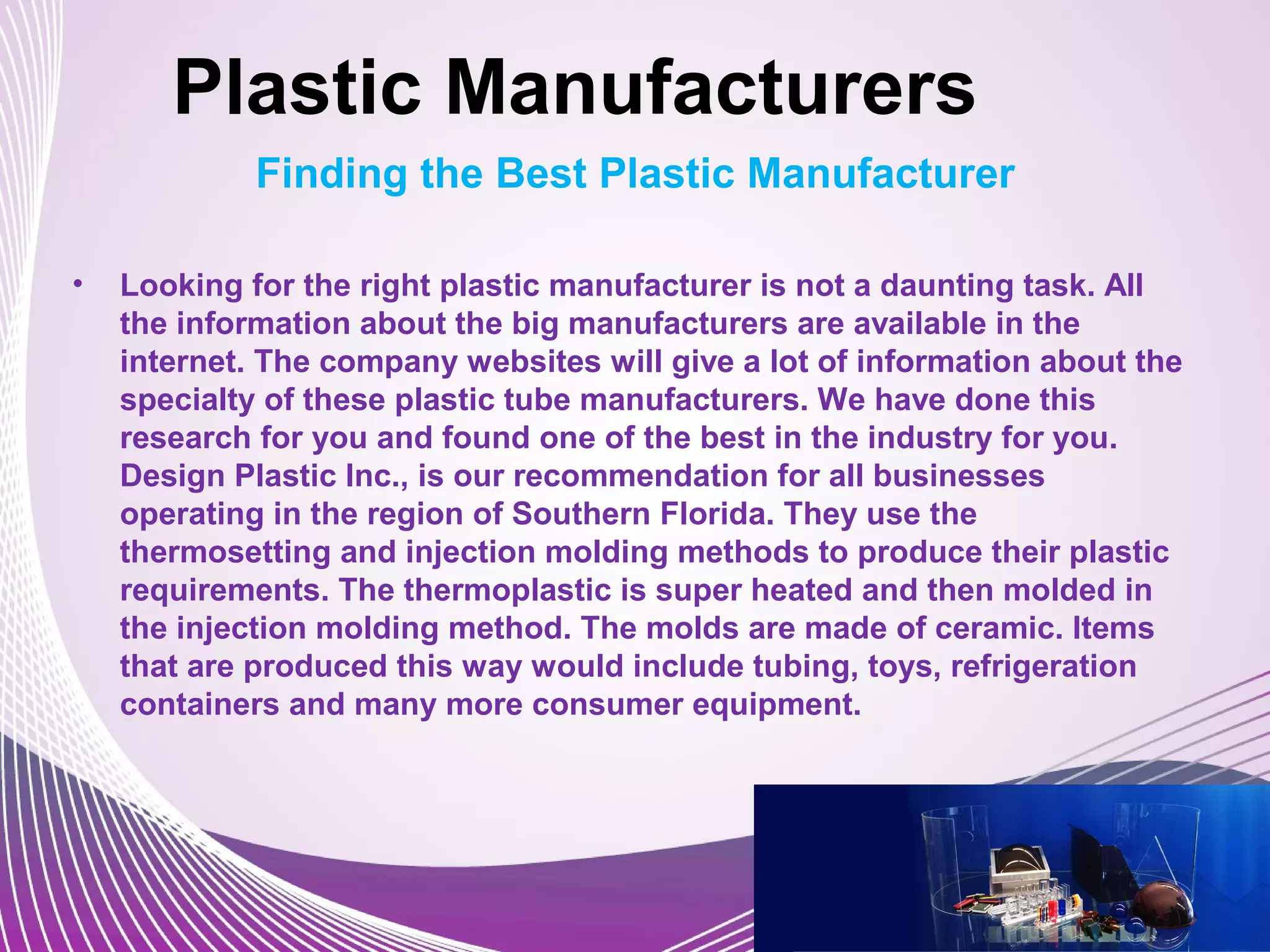 Plastic Manufacturers | PPT