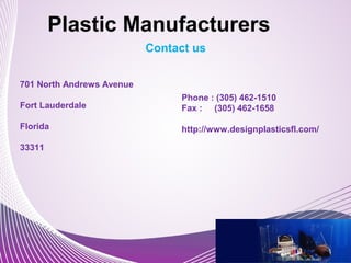 Plastic Manufacturers | PPT