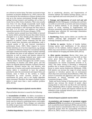 Plastic marine debris sources, distribution and impacts on coastal and ...