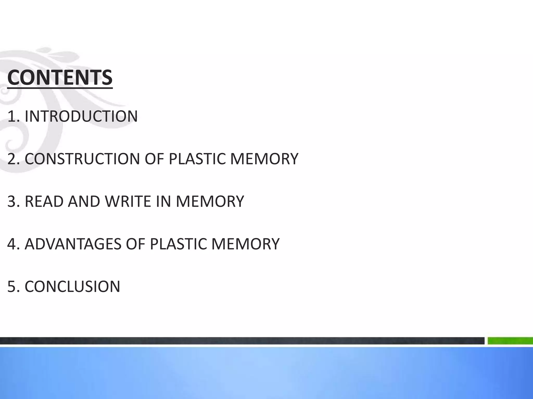 Plastic memory | PPTX