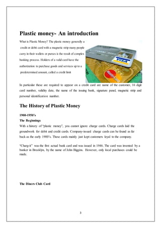 Plastic money | DOCX