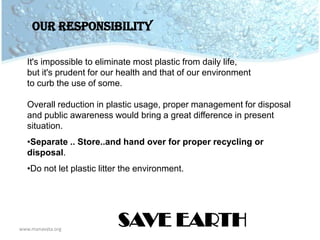 Plastics Disadvantages & Recycling | PPTX