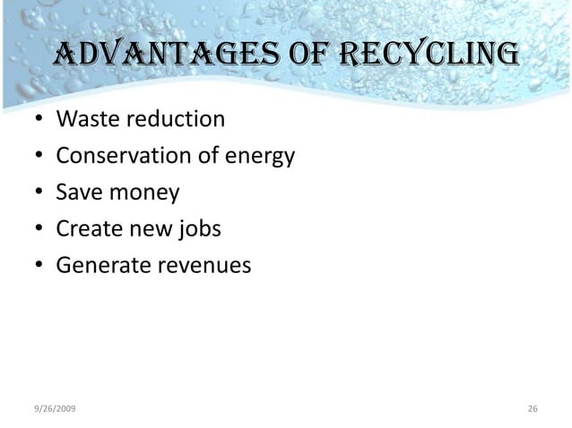 Plastics Disadvantages & Recycling | PPTX