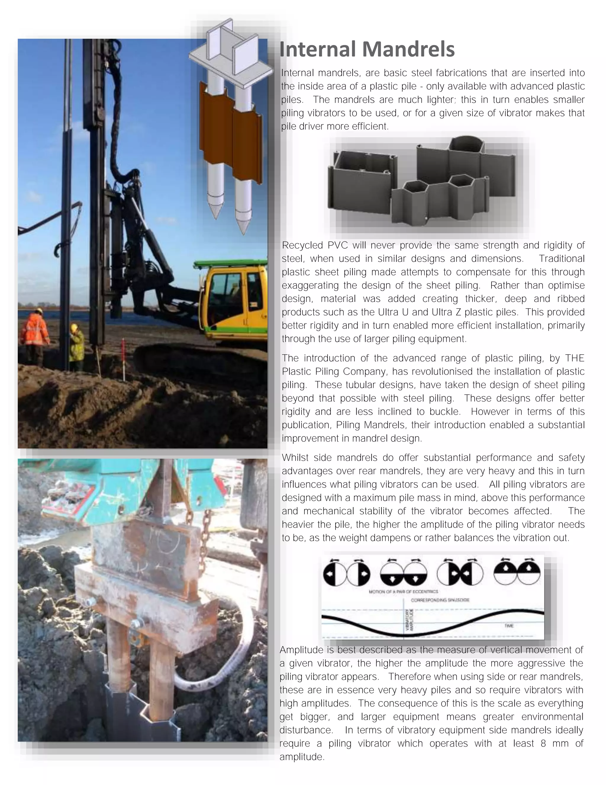 The Hammerman Equipment Piling Mandrels for Plastic Sheet Piling | PDF