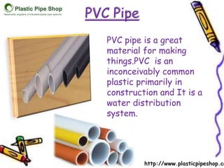 Plastic pipe shop | PPT