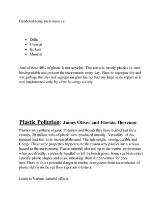 Plastic pollution | PDF