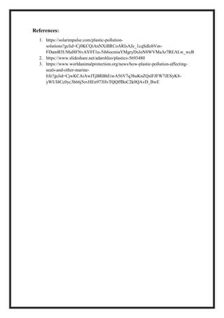 Plastic pollution | PDF