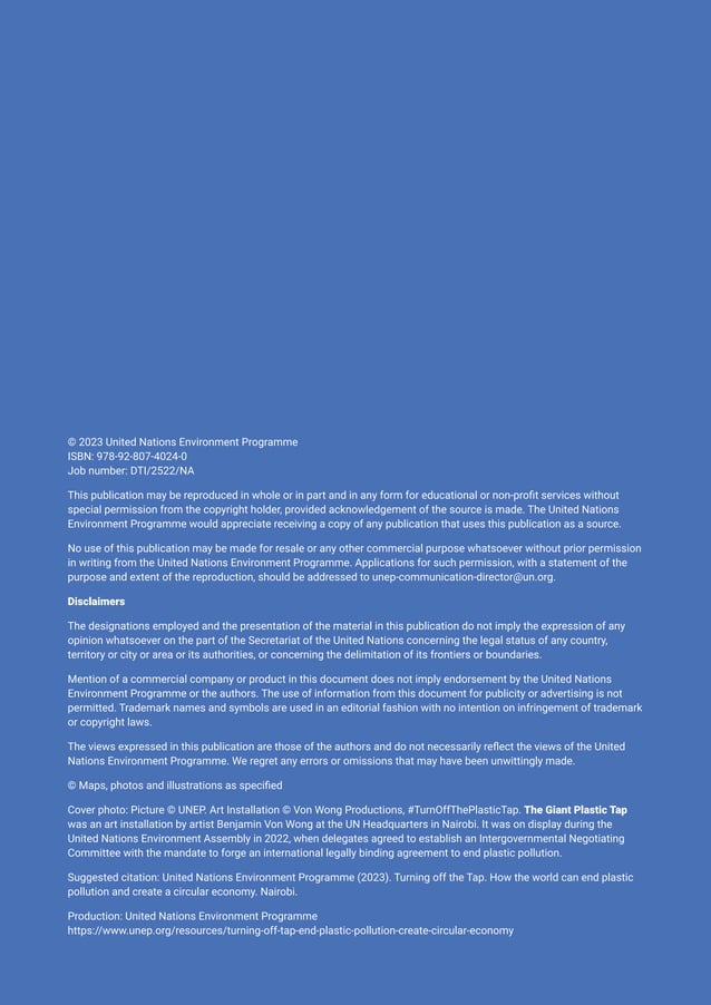 Turning off the Tap: How the world can end plastic pollution and create ...