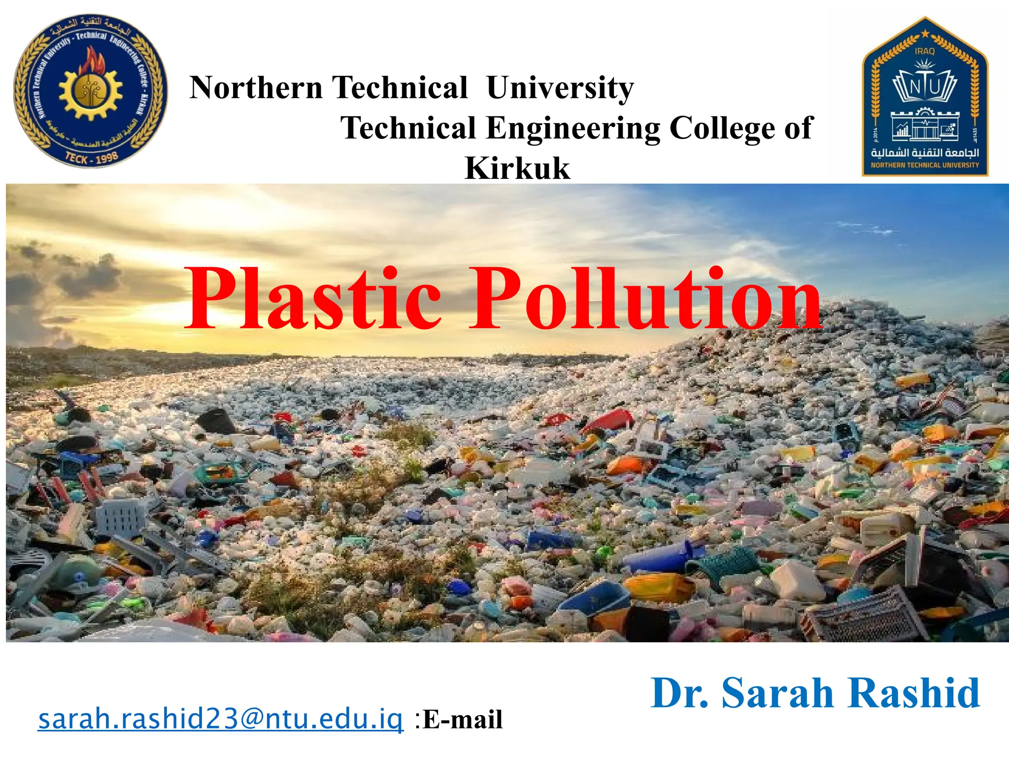 PLASTIC POLLUTION TYPES OF POLLUTIONS da | PPTX