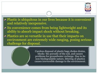 Plastic pollution and management | PPTX