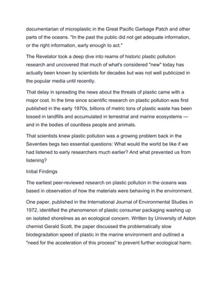 Plastic pollution could we have solved the problem nearly 50 years ago ...