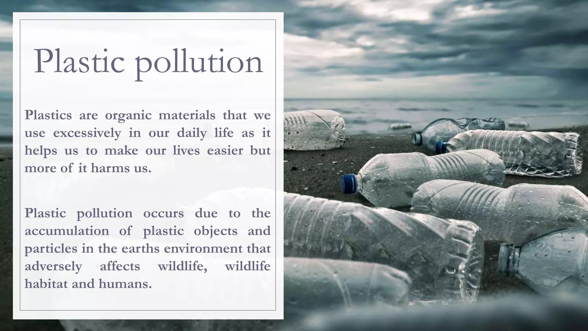 plastic pollution environment management | PPTX