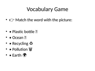 Plastic pollution recycling slides ggl | PPTX