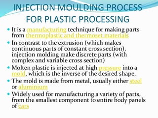 Plastic Process and Processing Parameter | PPTX
