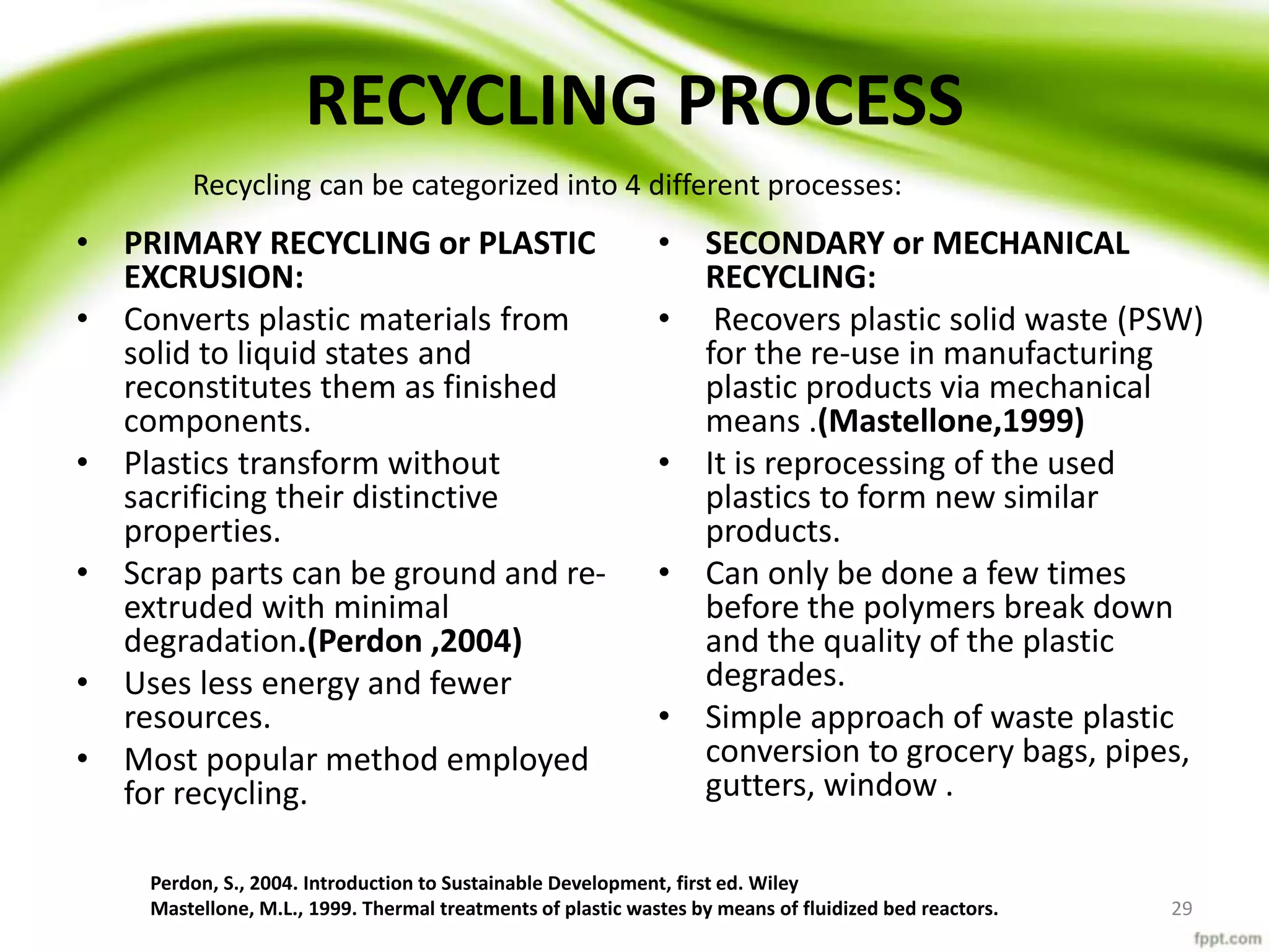 Plastic recycling | PPTX