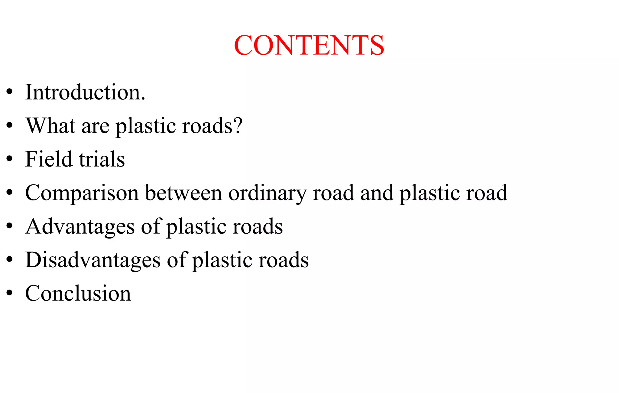 Plastic roads | PPTX