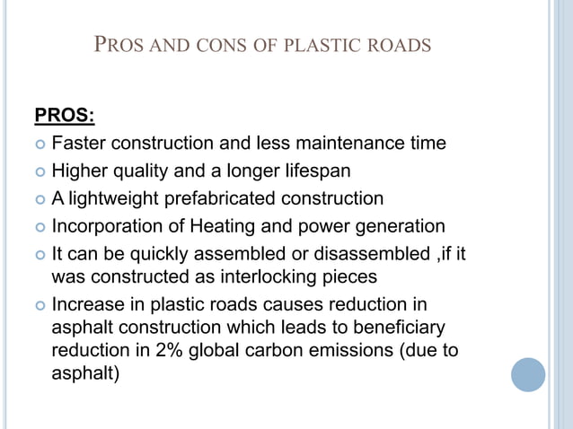 Plastic roads | PPTX