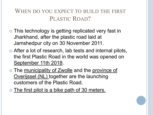 Plastic roads | PPTX