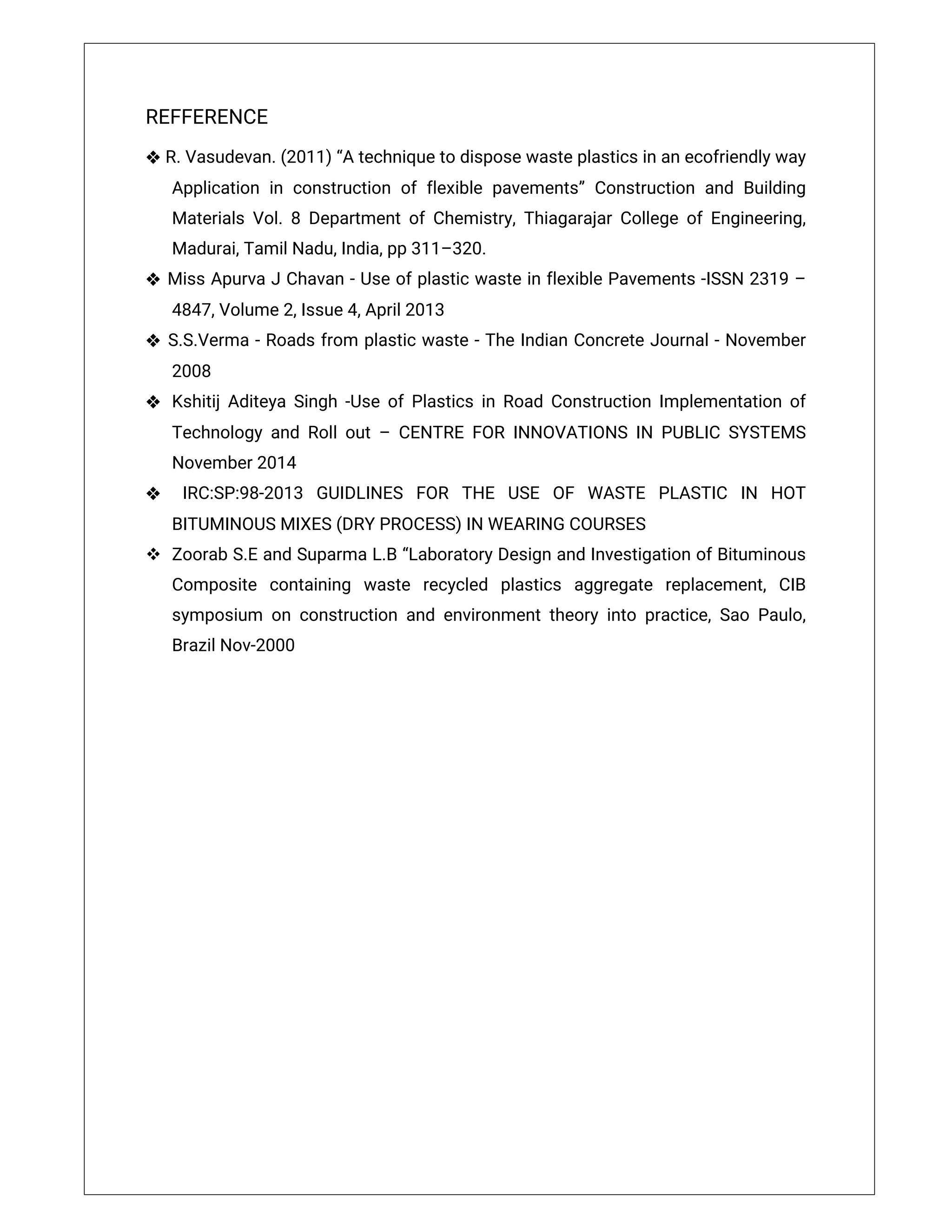 Plastic Roads Report Pdf