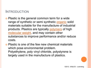 Plastics : | PPT