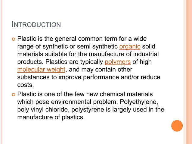 Plastics | PPTX