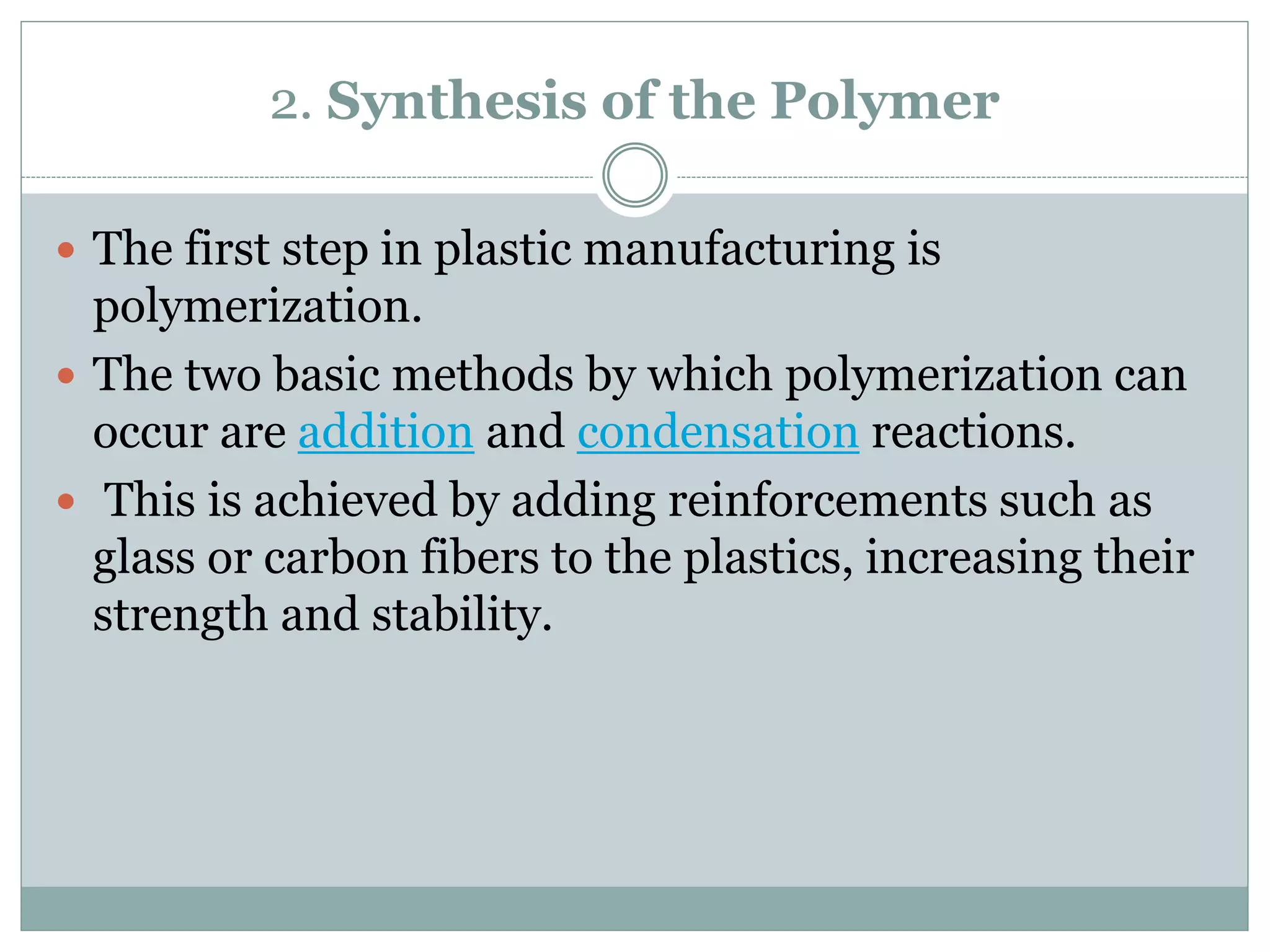 Plastics ( manufacture, types,application,examples) | PPTX