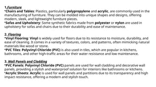 TYPES OF PLASTICS AS INTERIOR MATERILA .pptx