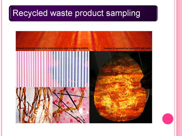 Plastics, Colouring, Recycling & Texturing by Joanne Riddle & Ondrej ...