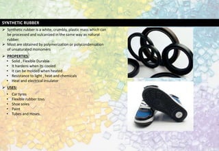 Plastics and Rubbers-Introduction, Types, Uses and Examples | PPTX